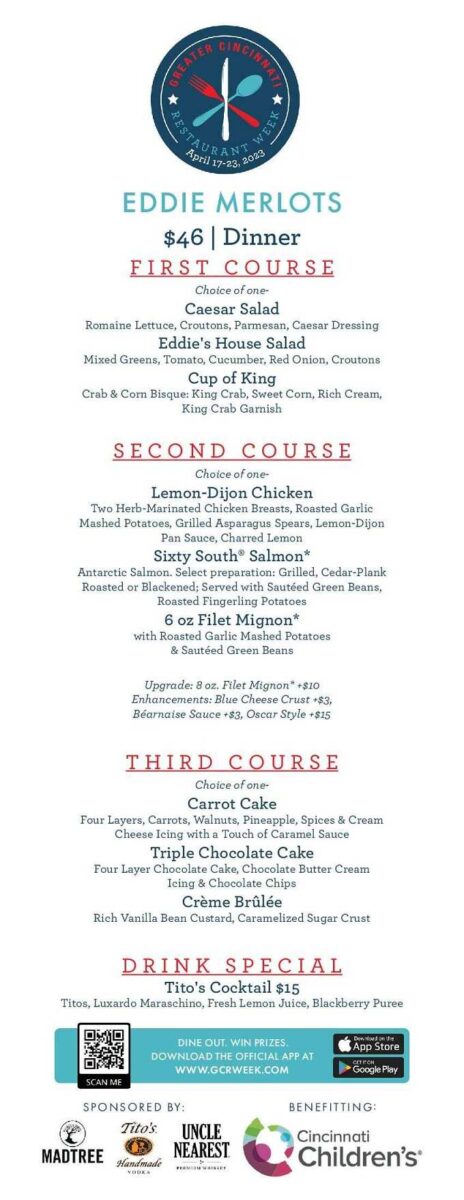 Greater Cincinnati Restaurant Week 2023: Menus, Dates