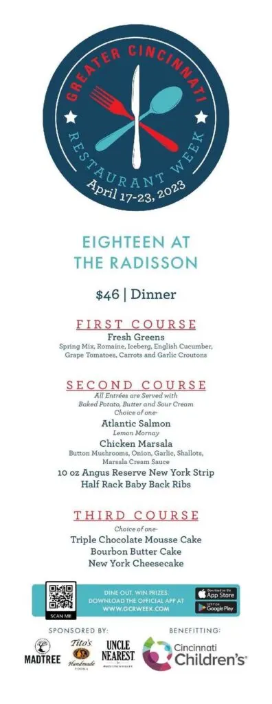 Greater Cincinnati Restaurant Week 2023: Menus, Dates