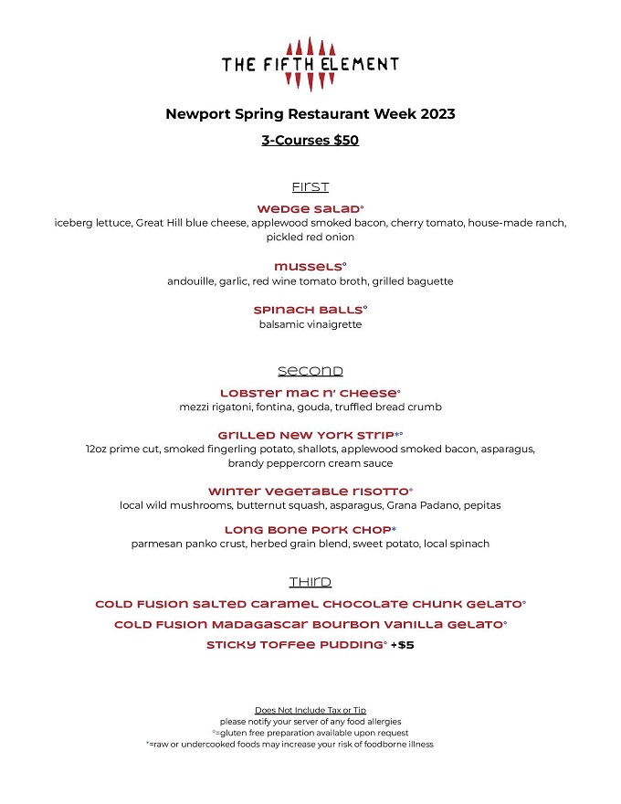 Newport Restaurant Week 2023 Rhode Island: Menus, Dates
