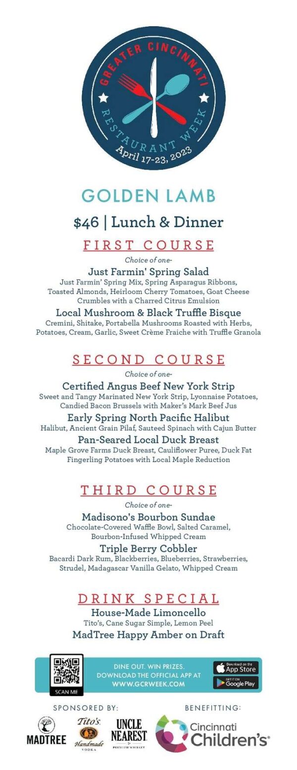 Greater Cincinnati Restaurant Week 2023: Menus, Dates