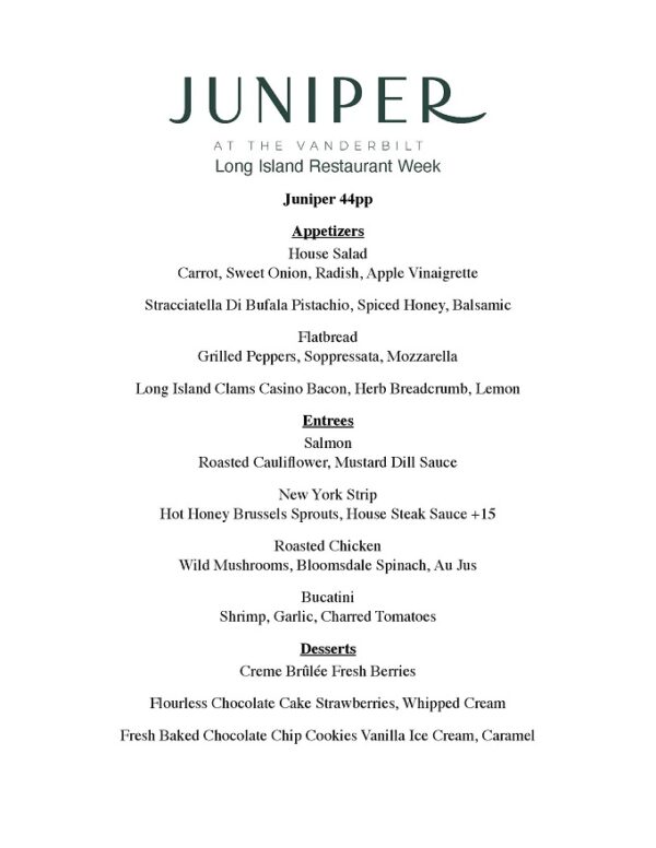 Long Island Restaurant Week 2023 - Spring: Menus, Dates