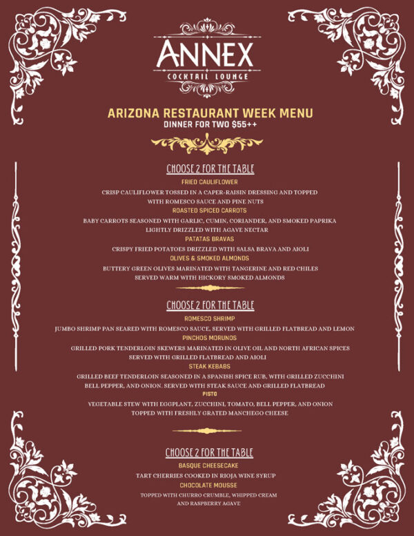 Arizona Restaurant Week 2023 - Spring Edition: Menus, Dates