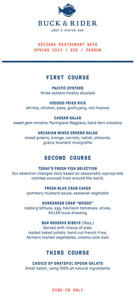 Arizona Restaurant Week 2023 - Spring Edition: Menus, Dates