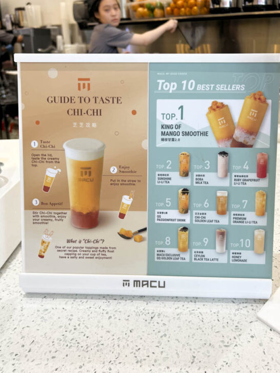 MACU TEA Richmond BC 麻古茶坊 - Menu, Review - Foodgressing