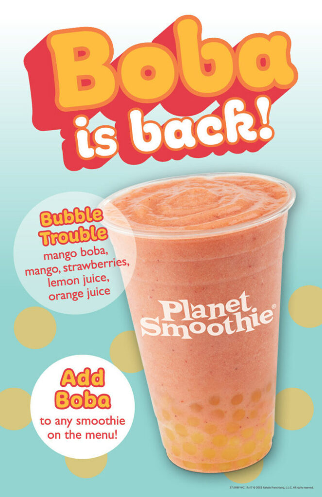 Planet Smoothie New Hydrate Smoothies and Welcomes Back Boba!