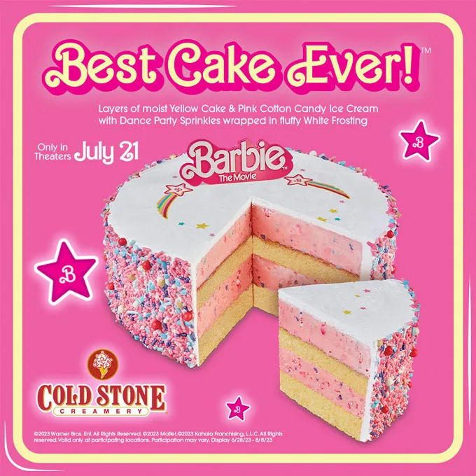 Cold Stone Creamery BARBIE Movie-Themed Creation and Cake