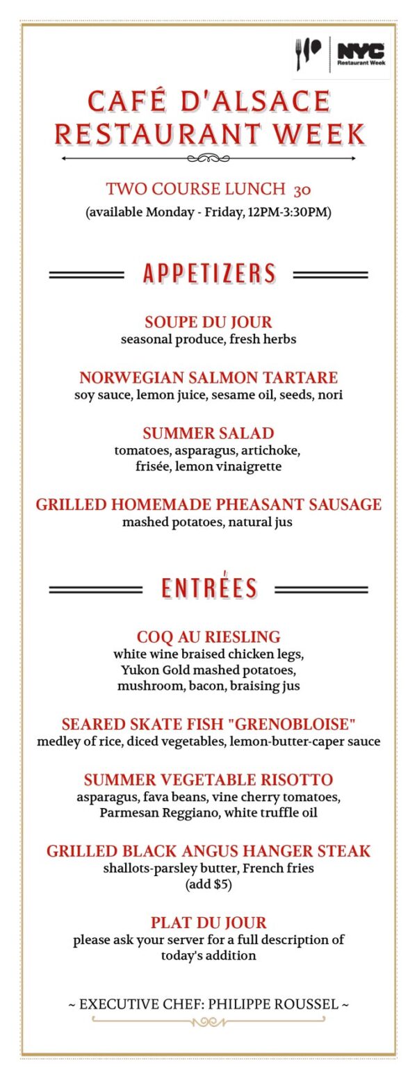 NYC Restaurant Week 2023 - Summer: Menus, Dates