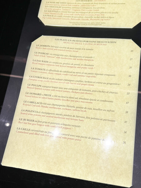 L'Atelier de Joël Robuchon - MGM Grand Las Vegas Tasting Menu