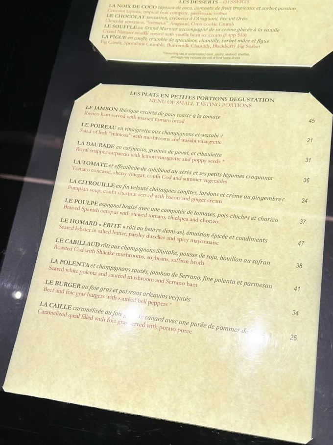 L'Atelier de Joël Robuchon - MGM Grand Las Vegas Tasting Menu
