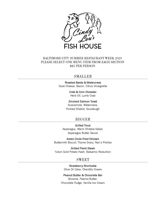 Baltimore Restaurant Week 2023 Summer: Menus, Dates