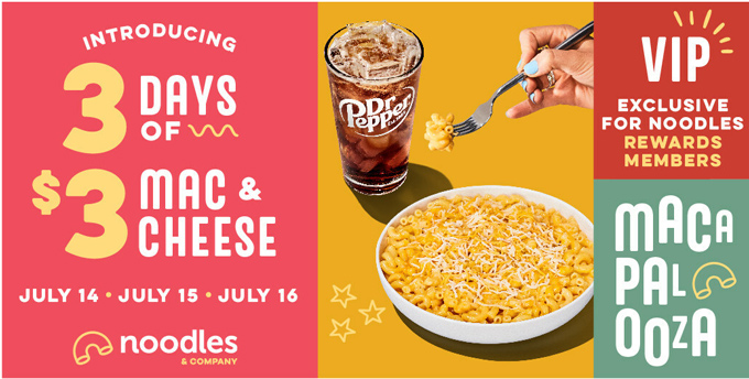 Noodles & Company Celebrates National Mac & Cheese Day With Three Days ...