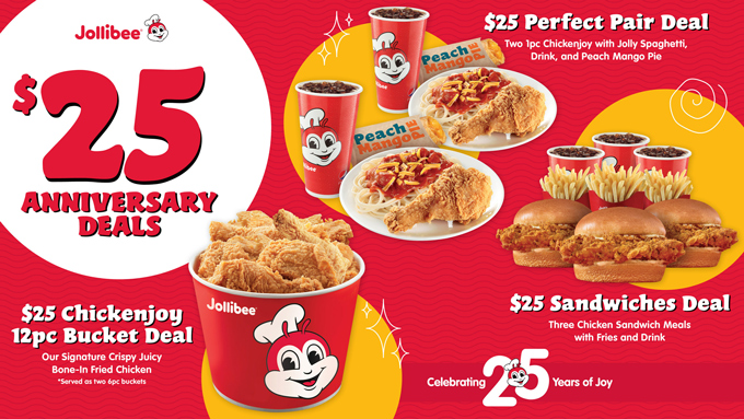Jollibee $25 Anniversary Deals, Merch Collection, "Joy Drops"