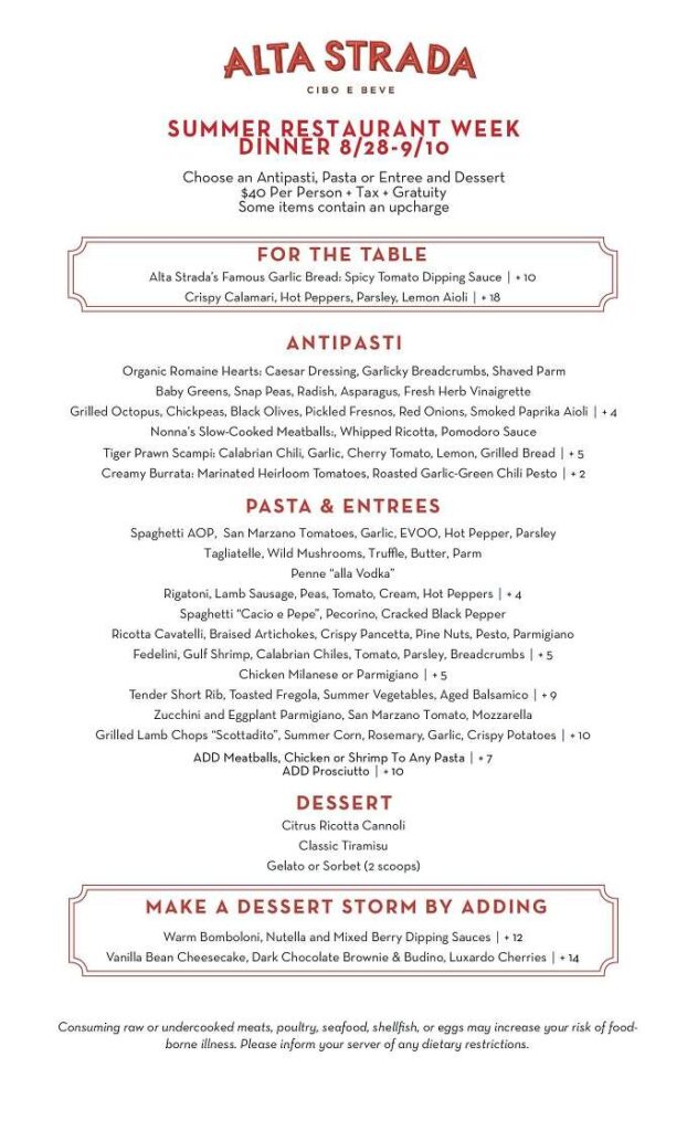 RAMW Summer Restaurant Week 2023: Menus, Dates