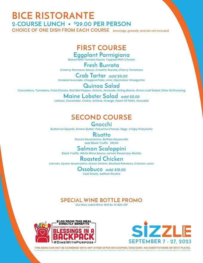 Sizzle Dining Restaurant Week 2023 South Florida: Menus, Dates