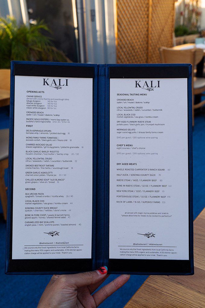 Kali Restaurant Los Angeles - 1 MICHELIN Star Californian Cuisine