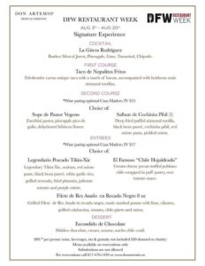 Dallas-Fort Worth Restaurant Week 2023: Menus, Dates