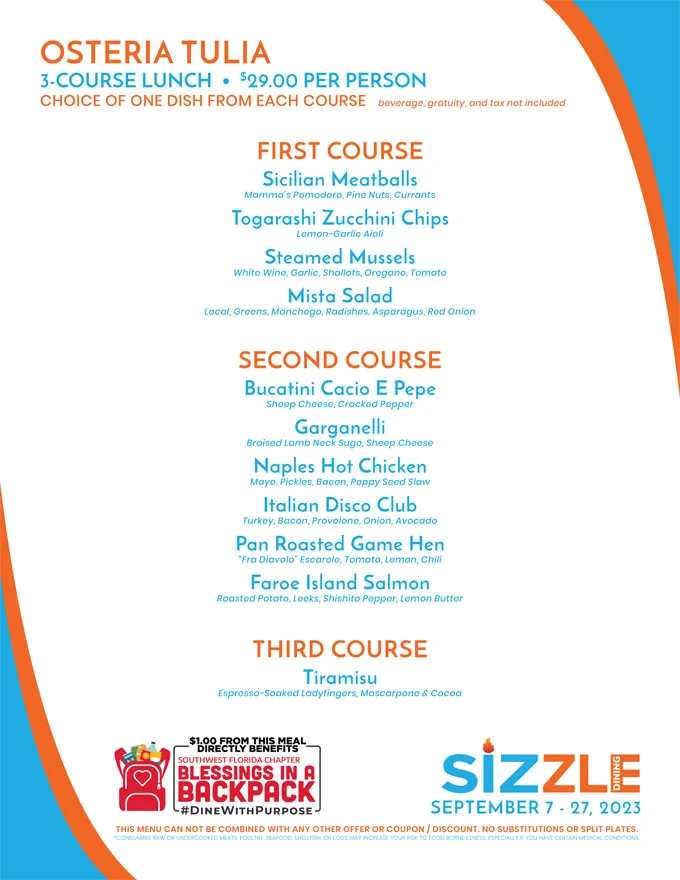 Sizzle Dining Restaurant Week 2023 South Florida: Menus, Dates