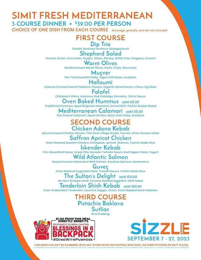 Sizzle Dining Restaurant Week 2023 South Florida: Menus, Dates