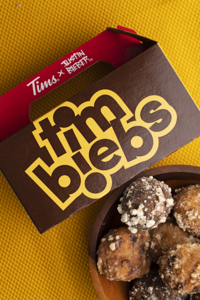 Timbiebs Timbits Flavours, Merch: Tim Hortons Justin Bieber Collab 2021