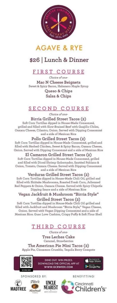 Greater Cincinnati Restaurant Week 2023 Fall: Menus, Dates