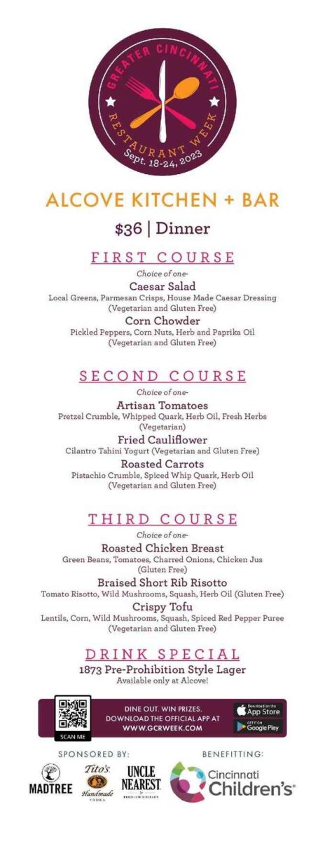 Greater Cincinnati Restaurant Week 2023 Fall: Menus, Dates