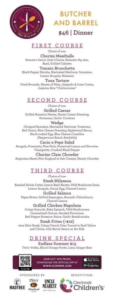 Greater Cincinnati Restaurant Week 2023 Fall: Menus, Dates