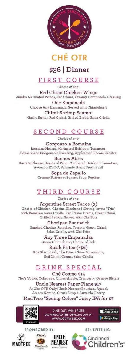 Greater Cincinnati Restaurant Week 2023 Fall: Menus, Dates