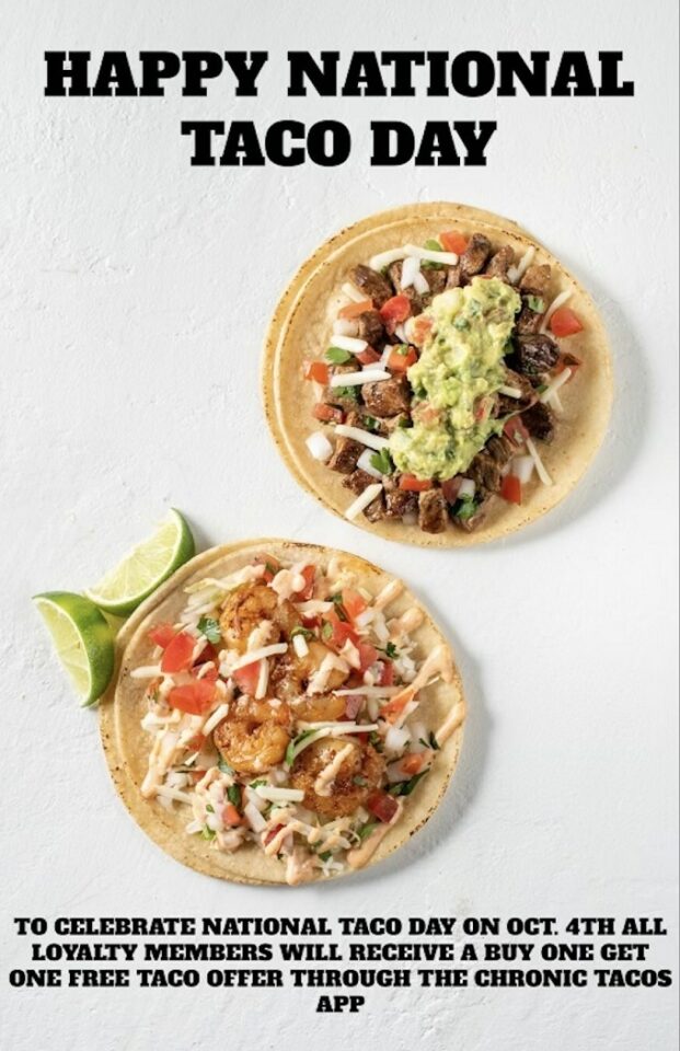 Celebrate National Taco Day With Chronic Tacos Limited-Time Offer