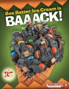 Cold Stone Creamery Boo Batter Ice Cream Returns - Foodgressing