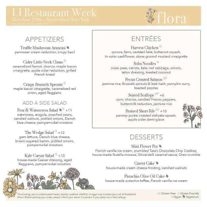 Long Island Restaurant Week 2023 Fall Edition: Menus, Dates