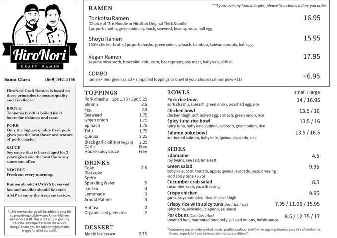 HiroNori | Craft Ramen Santa Clara California [Review] - Foodgressing