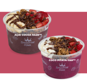 Smoothie King's New Chocolate Hazelnut Drizzled Smoothie Bowls