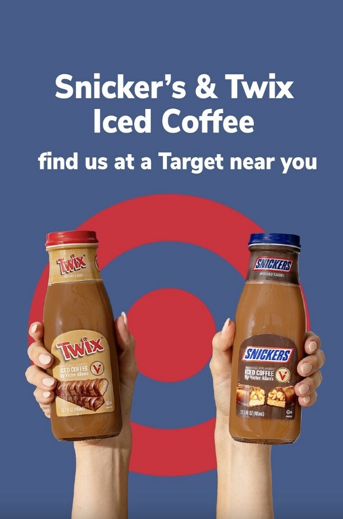 New Victor Allen's Snickers & Twix Iced Coffee - Foodgressing