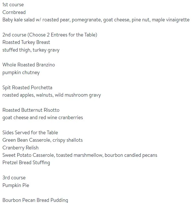 Thanksgiving Washington DC 2023: Dinner, Turkey to Go, Restaurants