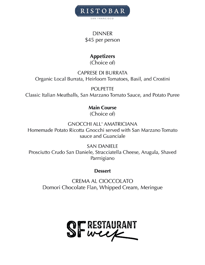 San Francisco Restaurant Week 2023: Menus, Dates