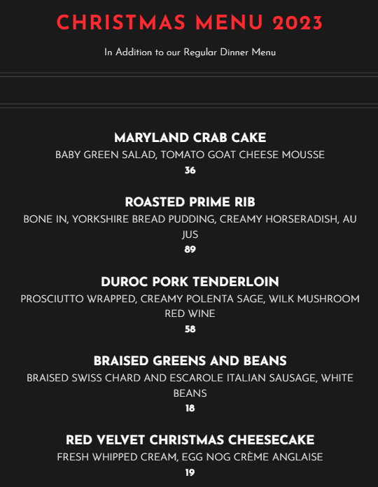 Christmas Las Vegas 2023: Dinner, Turkey to Go, Restaurants