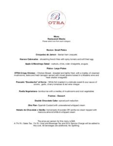 Providence Restaurant Weeks 2024: Menus, Dates