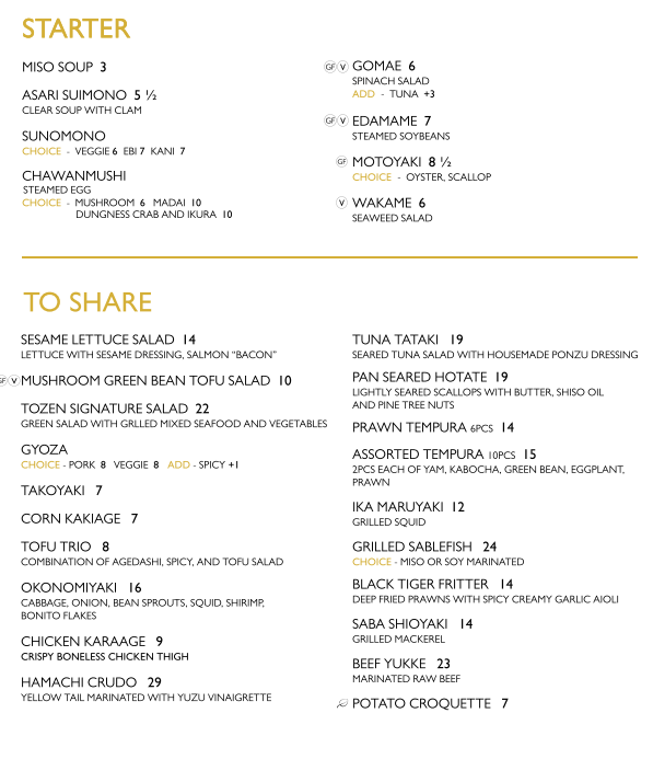 Tozen Sushi Bar - New Vancouver Japanese Restaurant [Review]