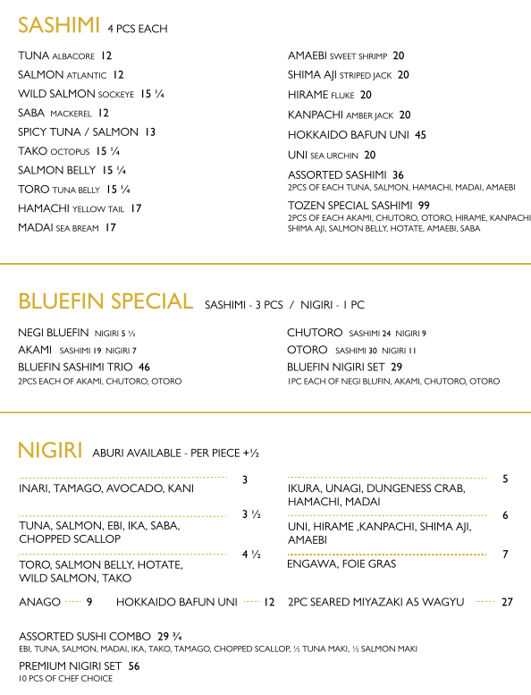 Tozen Sushi Bar - New Vancouver Japanese Restaurant [Review]