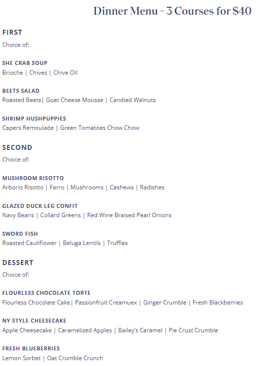 Charleston Restaurant Week 2024: Menus, Dates - Foodgressing