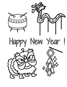 Chinese New Year Printables Free: Colouring Pages, Word Search, Bingo