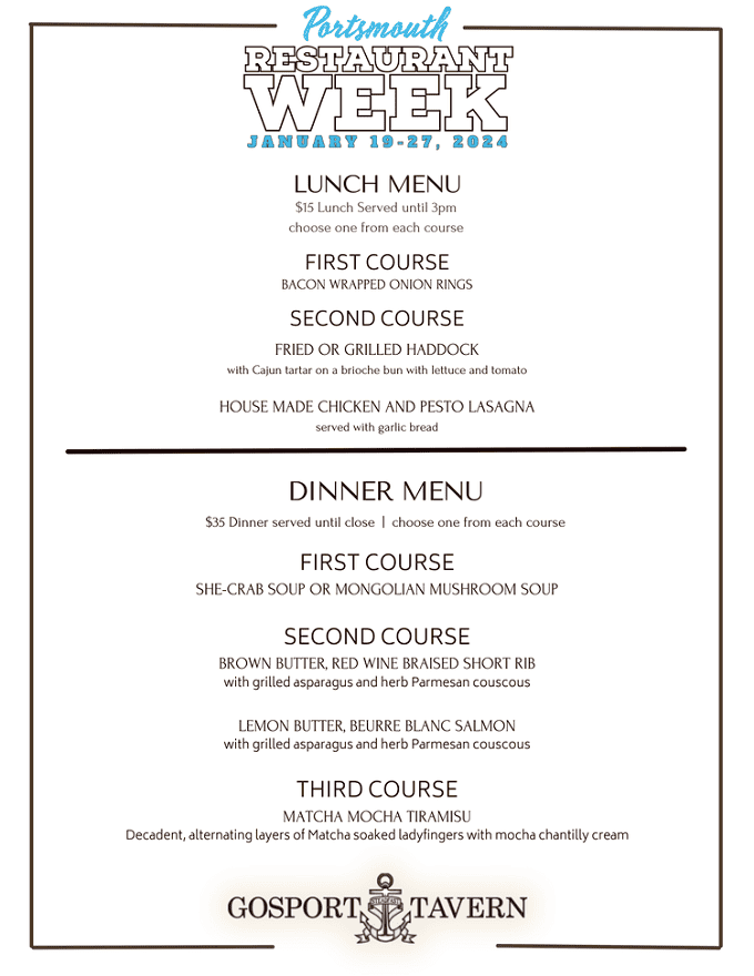Portsmouth Restaurant Week 2024: Menus, Dates - Foodgressing