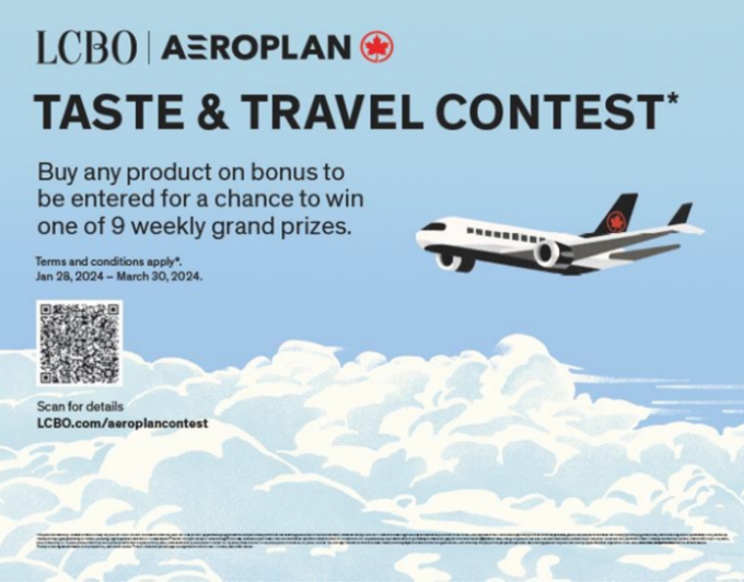 New Aeroplan and LCBO Taste & Travel Contest