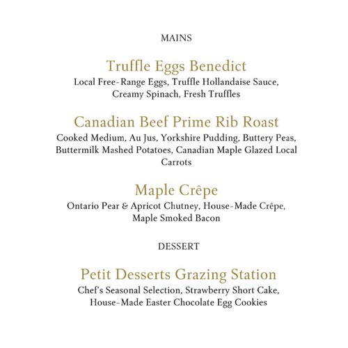 Easter Brunch Toronto 2024, Lunch, Dinner, Events - Foodgressing