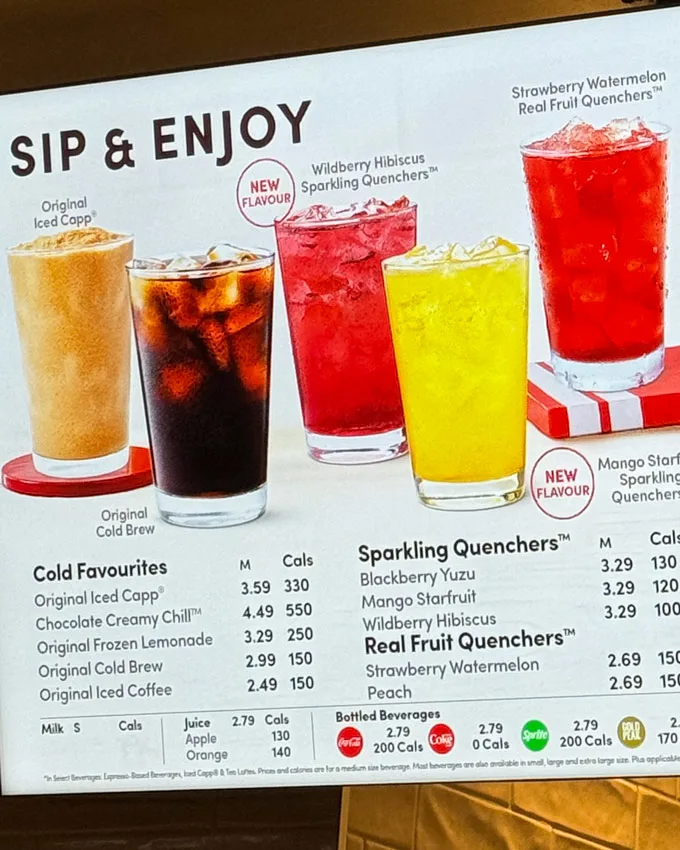 Tim Hortons Mango Starfruit Sparkling Quencher - Foodgressing