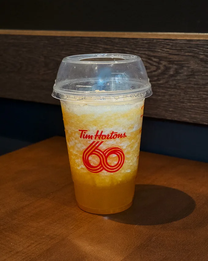 Tim Hortons Mango Frozen Lemonade: Prices, Calories, Review - Foodgressing