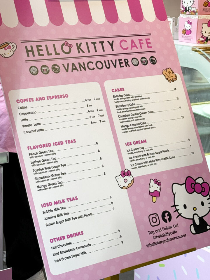 Hello Kitty Cafe Vancouver Now Open: Menu, Merchandise - Foodgressing