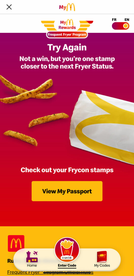 McDonald's Frequent Fryer Program: McShaker Frycons, Prizes