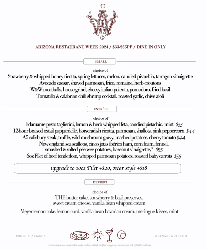 Arizona Restaurant Week 2024 May: Menus, Dates - Foodgressing