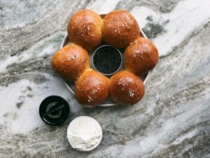 Librae Bakery x Caviar Russe NYC Herbed Brioche & Caviar Creation